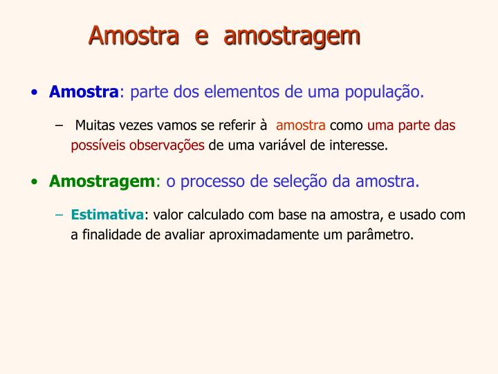 PPT - Técnicas de amostragem PowerPoint Presentation - ID:4074498