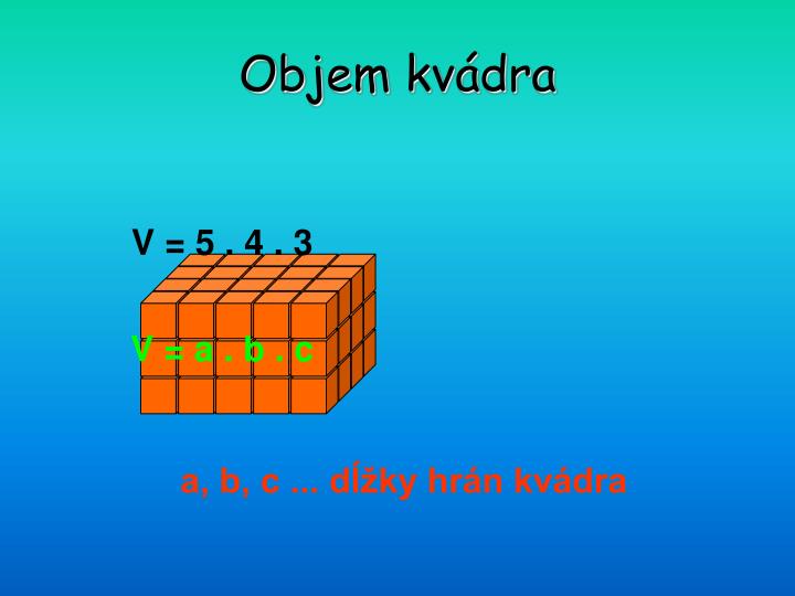 PPT - Objem a povrch kvádra a kocky PowerPoint Presentation - ID:4074747
