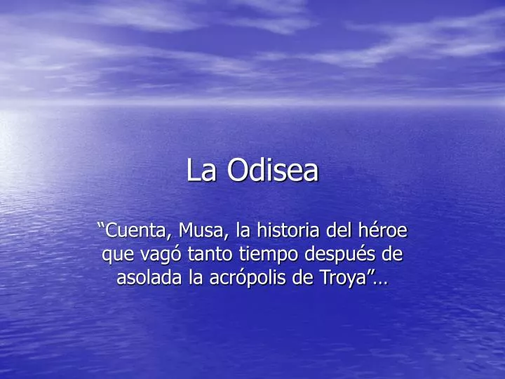 PPT - La Odisea PowerPoint Presentation, free download - ID:4075080