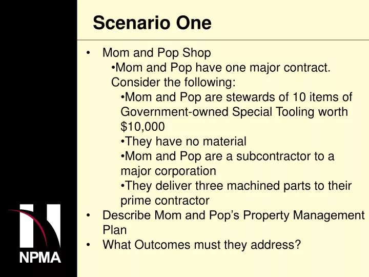 PPT - Mom and Pop Shop Mom and Pop have one major contract. Consider ...