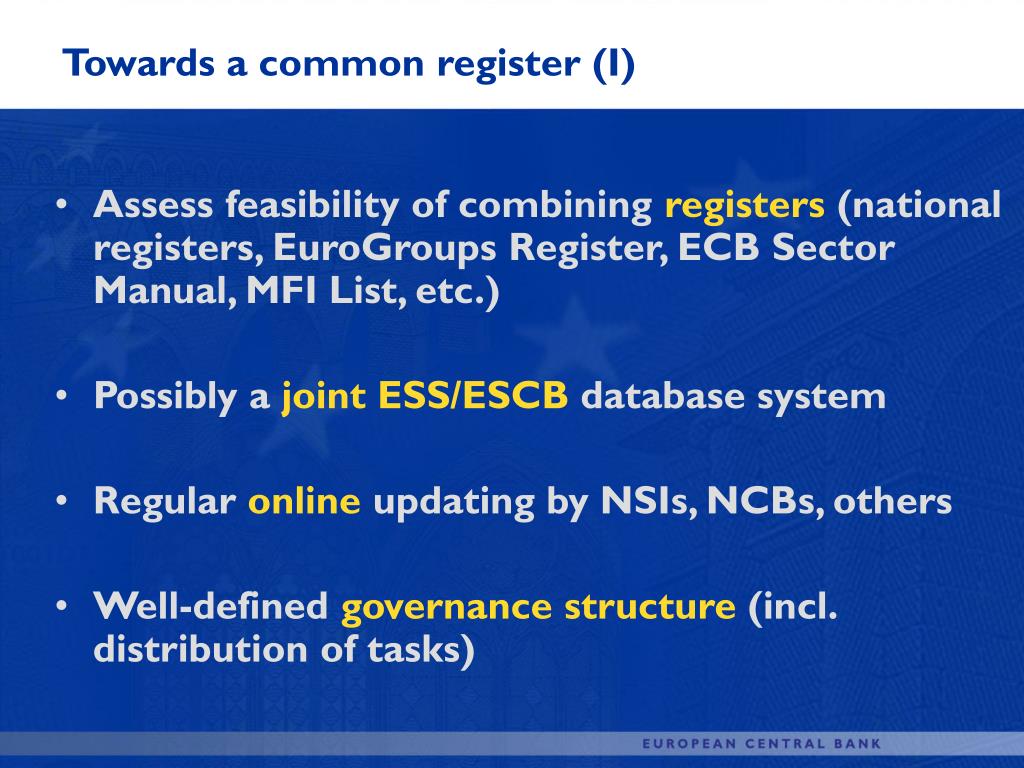 PPT - Towards a common European business register PowerPoint ...