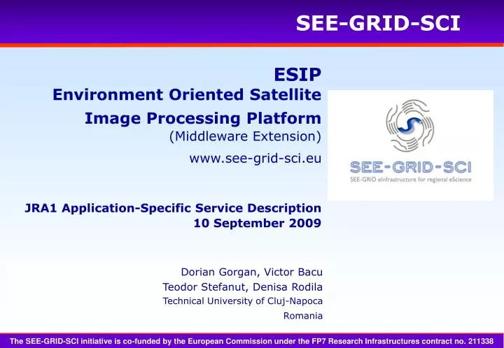PPT - ESIP Environment Oriented Satellite Image Processing Platform ( Middleware Extension ...