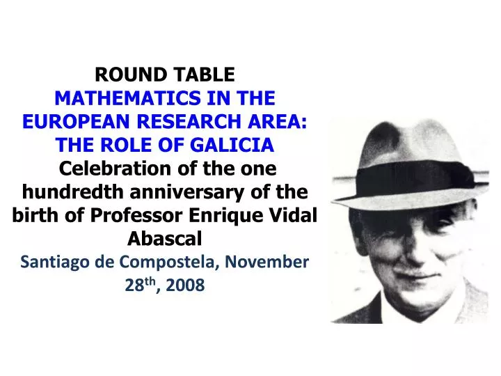 PPT - STRUCTURE OF THE ROUND TABLE Introduction by Luis A. Cordero ...