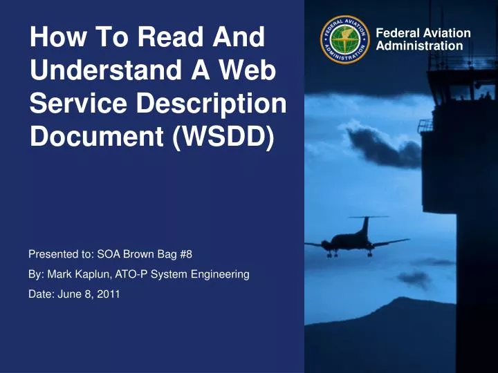 PPT - How To Read And Understand A Web Service Description Document ...