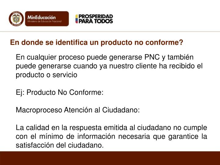 PPT - PRODUCTO NO CONFORME PowerPoint Presentation - ID:4079454