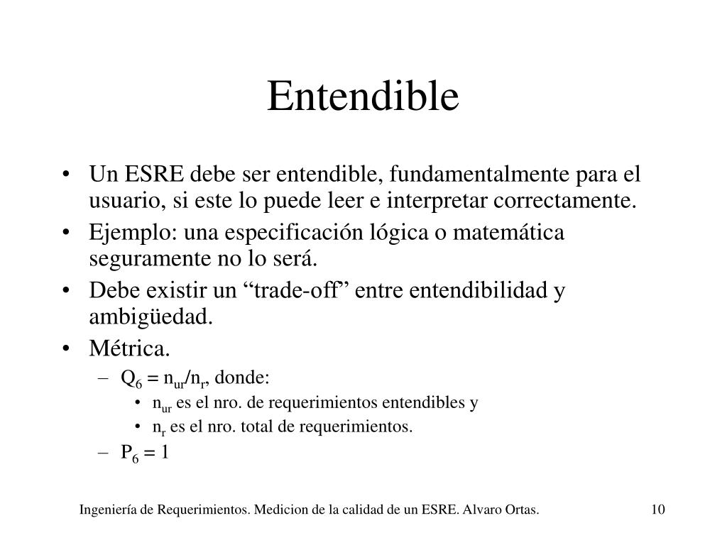 PPT - Medición de la Calidad de un ESRE PowerPoint Presentation, free ...