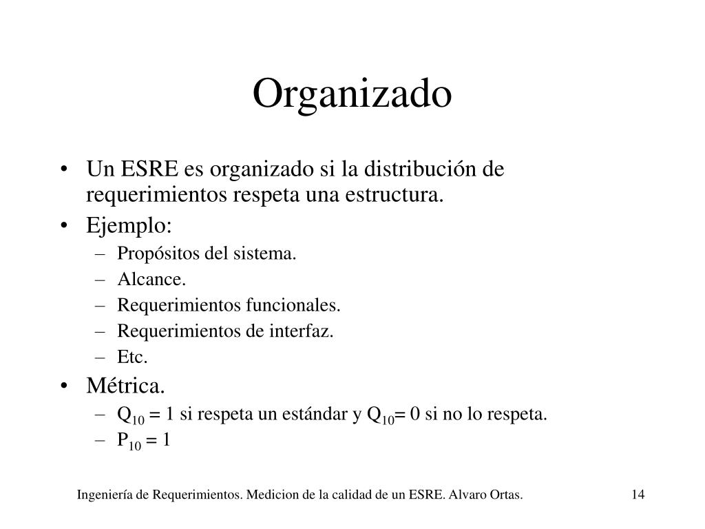 PPT - Medición de la Calidad de un ESRE PowerPoint Presentation, free ...