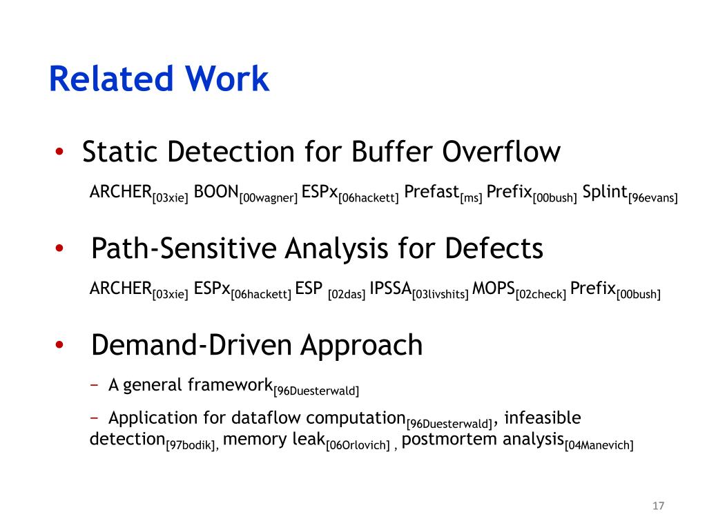 Ppt Refining Buffer Overflow Detection Via Demand Driven Path Sensitive Analysis Powerpoint