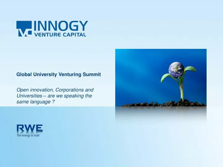PPT - Global University Venturing Summit PowerPoint Presentation, free ...