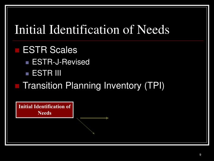 PPT - Transition Assessment & Planning: Using the Enderle-Severson ...