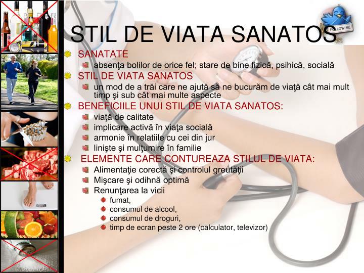 PPT - STIL DE VIAŢĂ SĂNĂTOS PowerPoint Presentation - ID:4082513