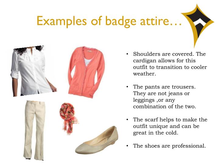 PPT - Badge Attire PowerPoint Presentation - ID:4083168