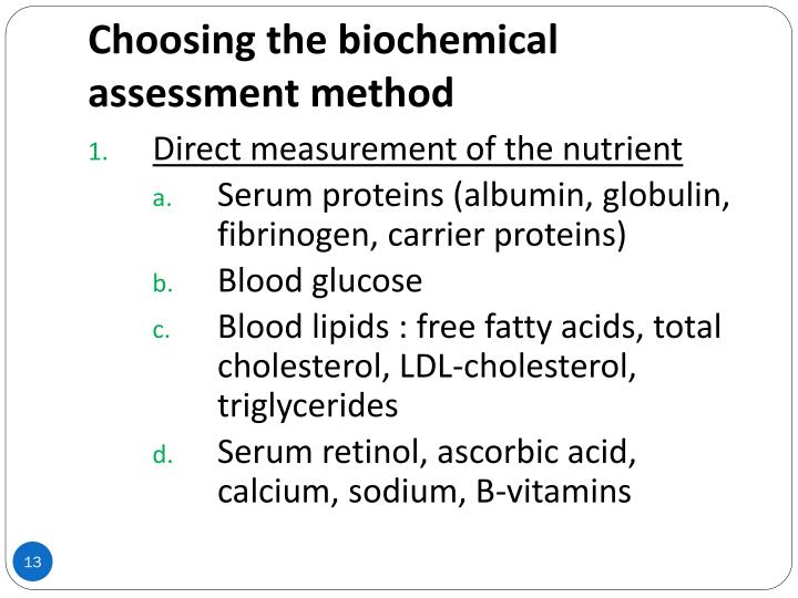 PPT - Biochemical assessment PowerPoint Presentation - ID:4084558