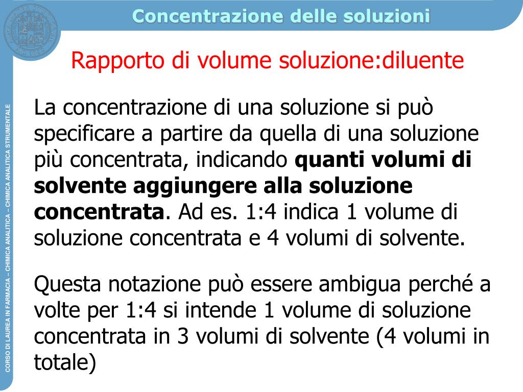 Ppt Calcoli Applicati Alla Chimica Analitica Powerpoint Presentation