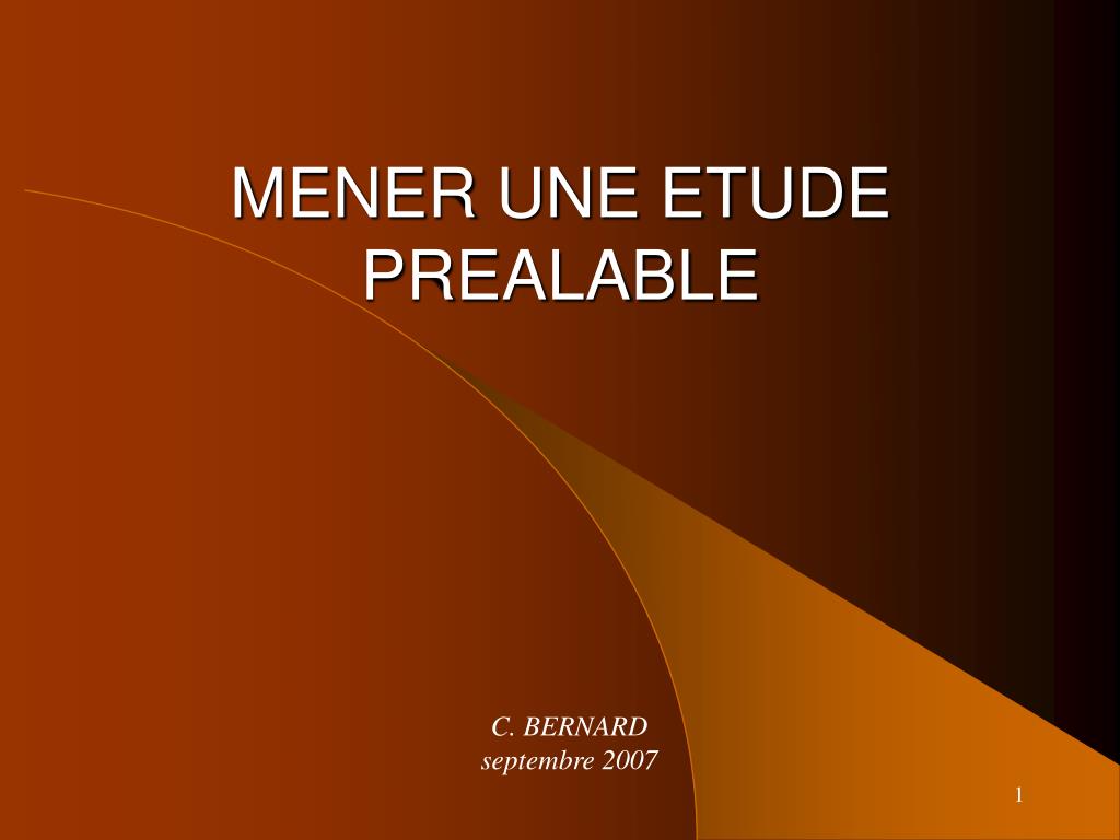 PPT - MENER UNE ETUDE PREALABLE PowerPoint Presentation, free download ... PPT - MENER UNE ETUDE PREALABLE PowerPoint Presentation, free download ...