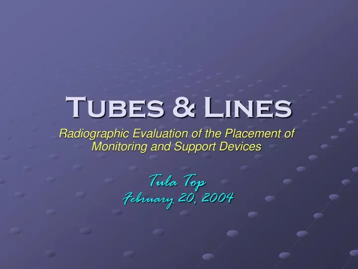 PPT - Tubes & Lines PowerPoint Presentation, free download - ID:4086558