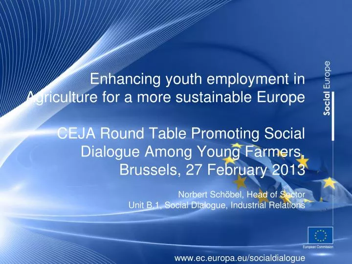 PPT - European social dialogue: a pillar of Europe’s social model ...