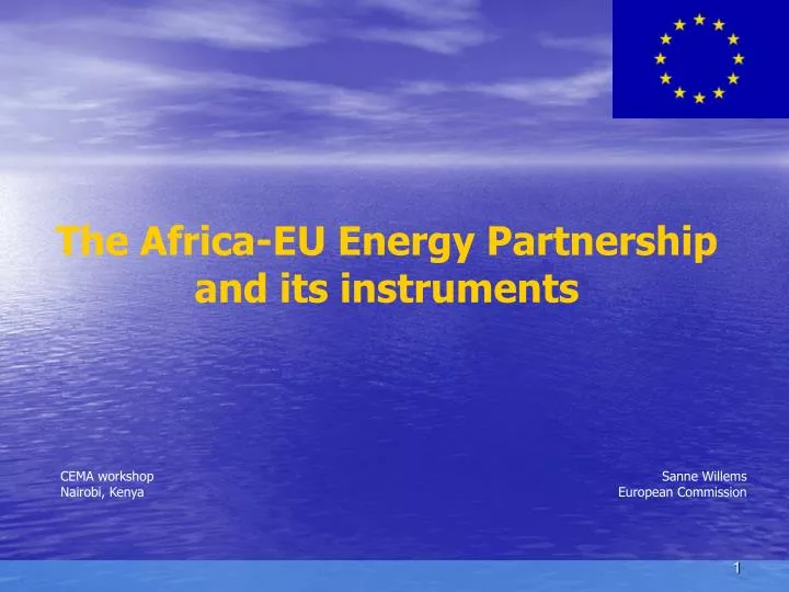 PPT - The Africa-EU Energy Partnership and its instruments PowerPoint ...