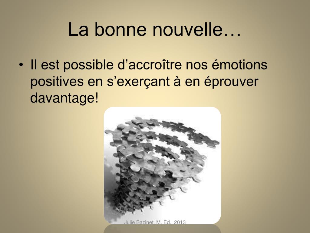 PPT - L ’intégration de la psychologie positive dans la pratique ...