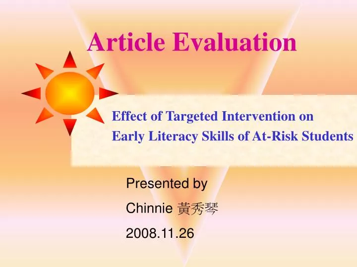 PPT - Article Evaluation PowerPoint Presentation, free download - ID ...