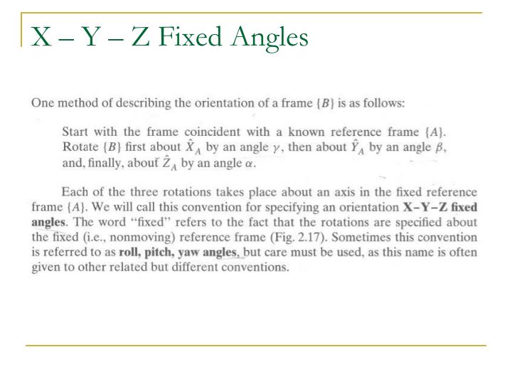 PPT - Transformations and Euler Angles PowerPoint Presentation - ID:4088900