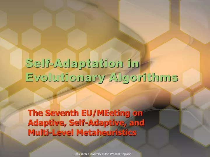 Ppt Self Adaptation In Evolutionary Algorithms Powerpoint 2195