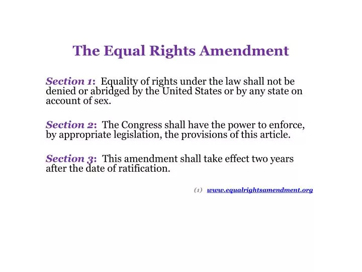 PPT - The Equal Rights Amendment PowerPoint Presentation, free download - ID:4089522