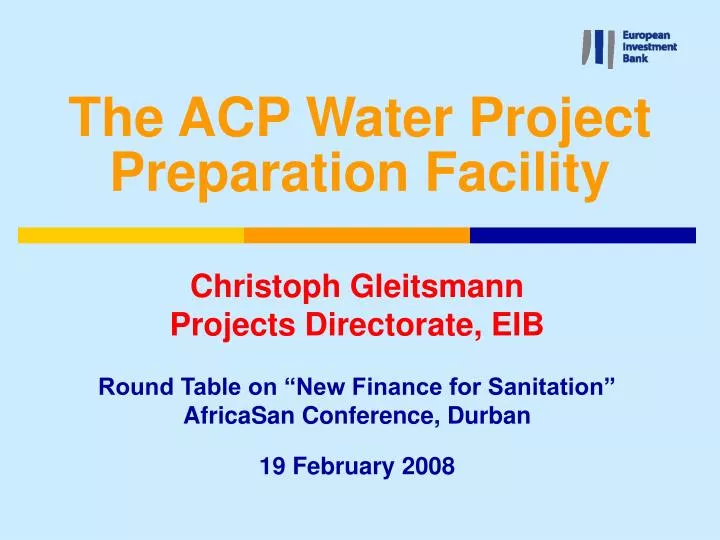 PPT - The ACP Water Project Preparation Facility PowerPoint ...