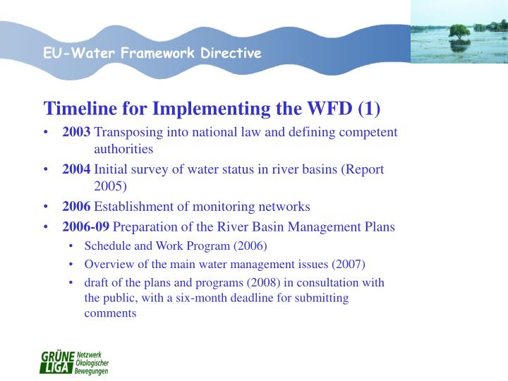 Ppt Water Management Under The Eu Water Framework Directive A European German Ngo
