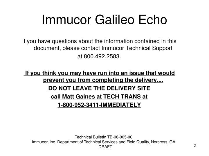 PPT - Immucor Galileo Echo PowerPoint Presentation - ID:4091136