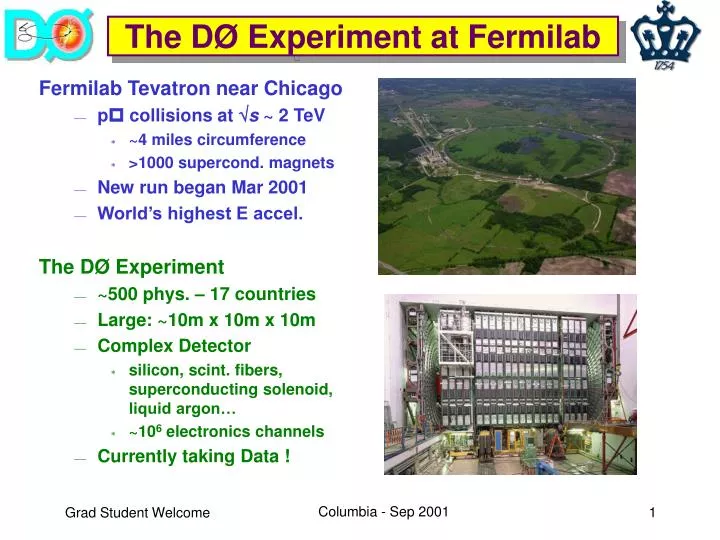 PPT - The D Ø Experiment at Fermilab PowerPoint Presentation, free ...