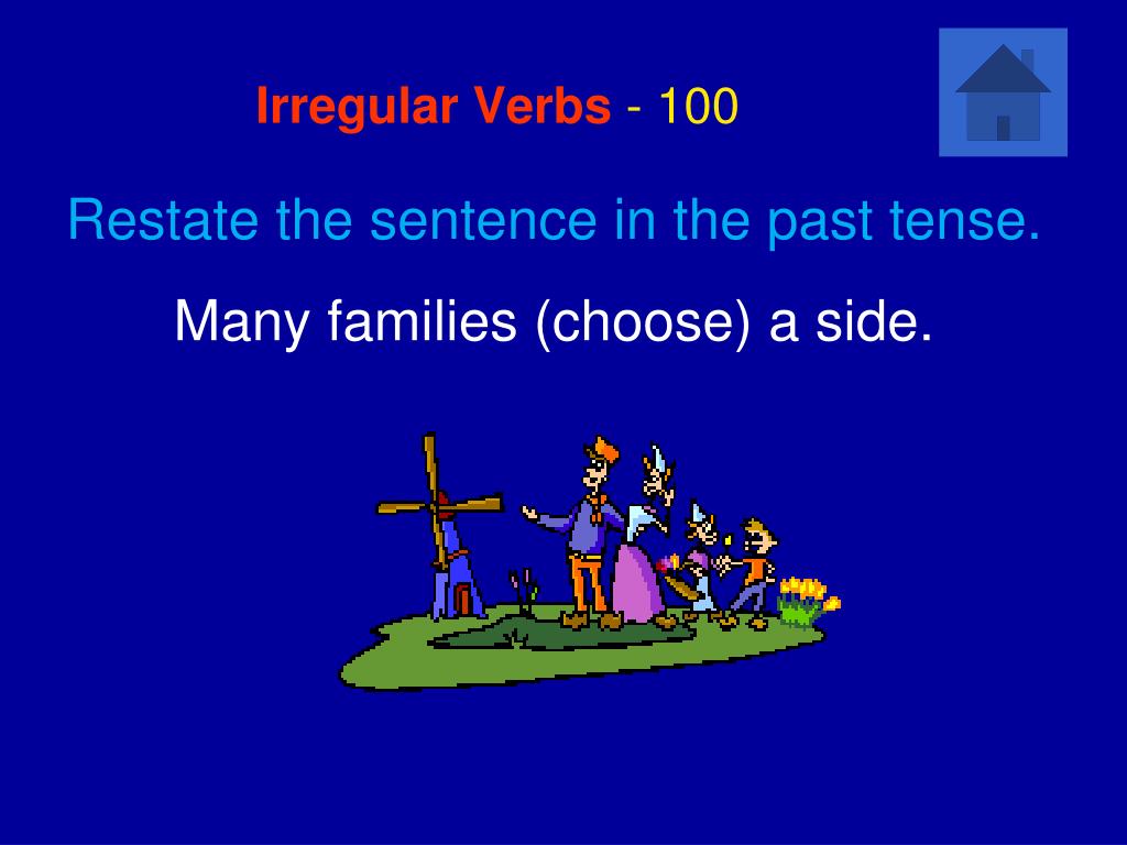 PPT - VERB JEOPARDY! Created by Heather Beaman – Hadley Jr. High, Glen ...