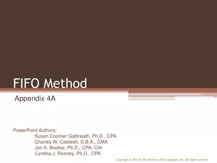 PPT - FIFO Method PowerPoint Presentation, free download - ID:4093657
