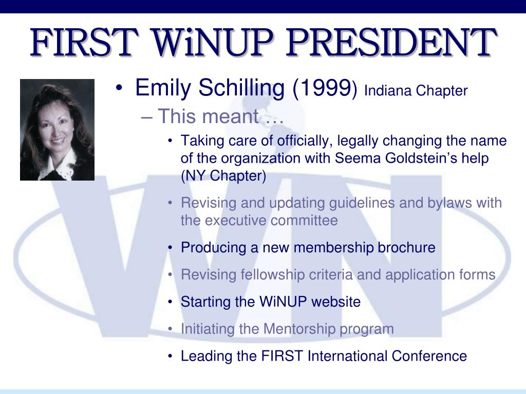 PPT - WiNUP Women’s International Network of Utility Professionals ...