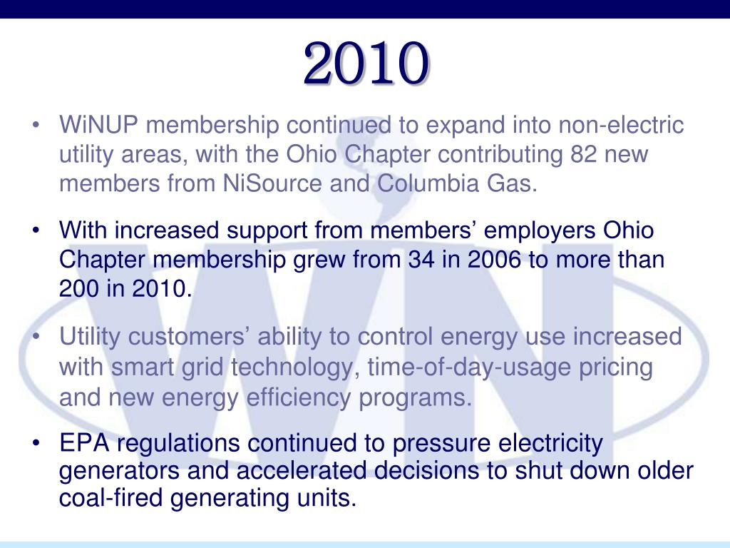 PPT - WiNUP Women’s International Network of Utility Professionals ...