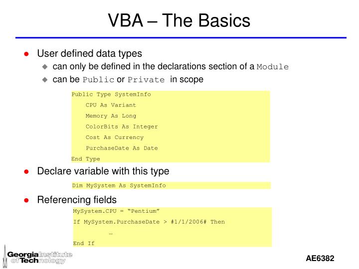 PPT - VBA - Excel PowerPoint Presentation - ID:4094348