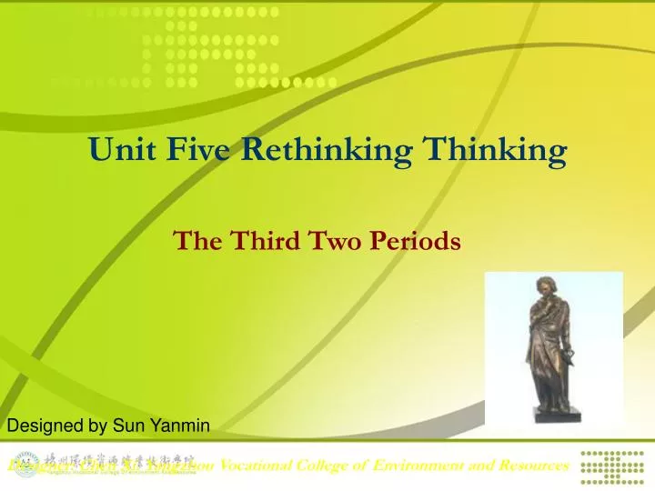 PPT - Unit Five Rethinking Thinking PowerPoint Presentation, free ...