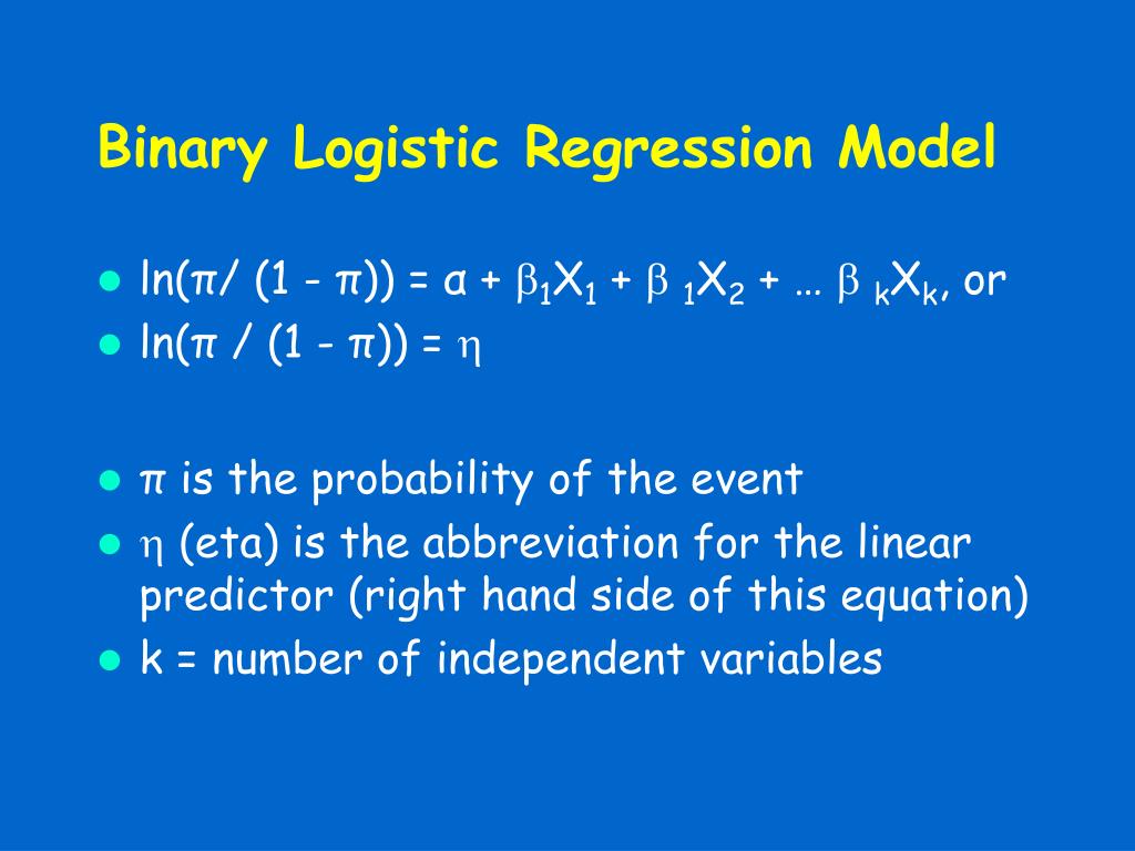 PPT Binary Logistic Regression PowerPoint Presentation Free Download
