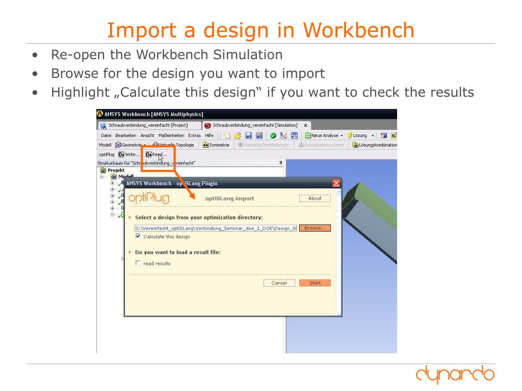 PPT - optiSLang - ANSYS Workbench Interface (optiPlug) PowerPoint ...