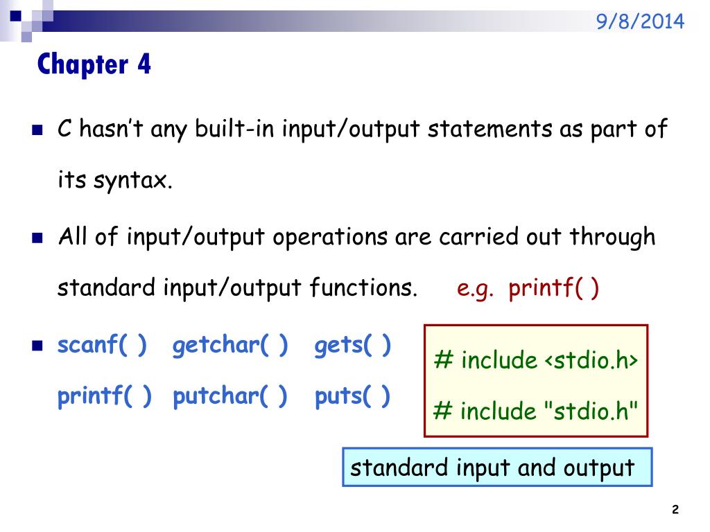 Ppt Chapter 4 Managing Input And Output Operations Powerpoint Presentation Id4098697 0396