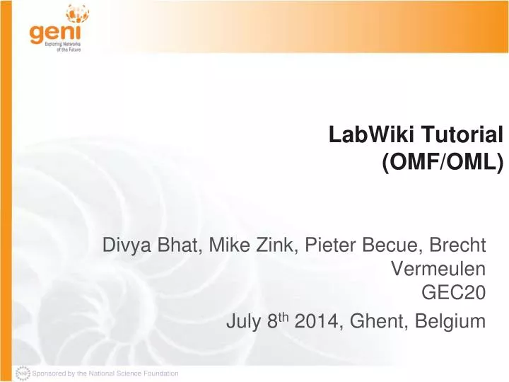 PPT - LabWiki Tutorial ( OMF/OML) PowerPoint Presentation, free download - ID:4098699