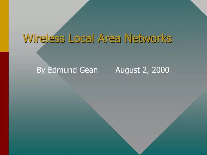 PPT - Wireless Local Area Networks PowerPoint Presentation, free ...