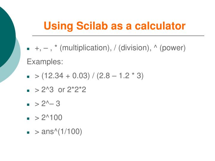 PPT - An Introduction to Scilab PowerPoint Presentation - ID:4100628