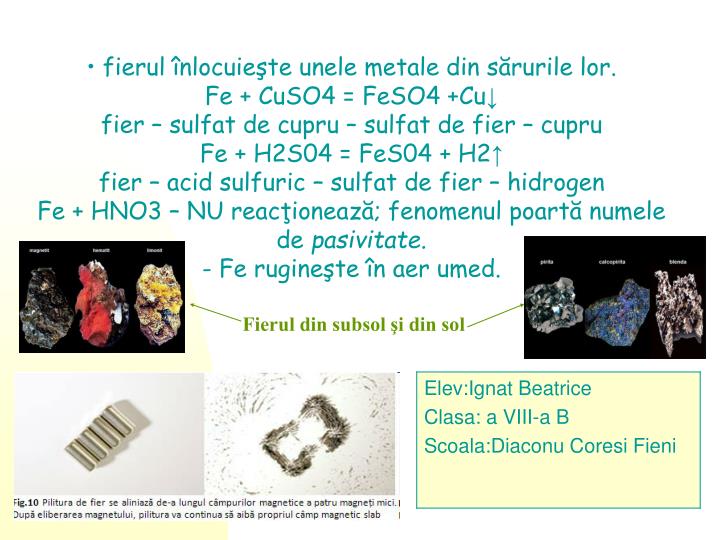 PPT - Proprietăţi chimice~Fierul PowerPoint Presentation - ID:4101378