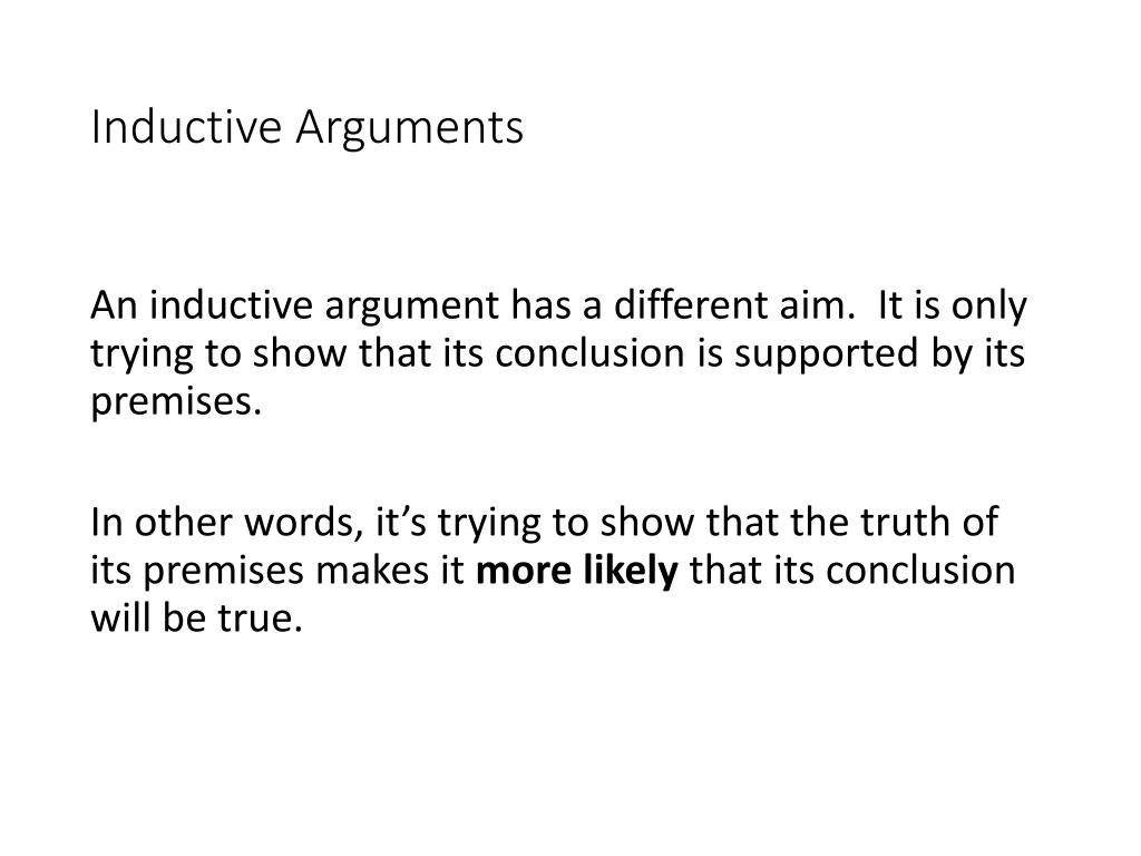 PPT Inductive Arguments PowerPoint Presentation Free Download ID