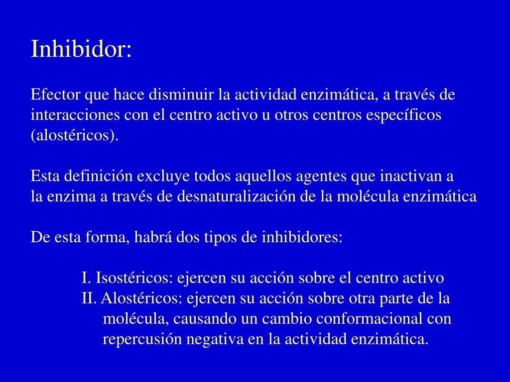 PPT - Inhibición enzimática PowerPoint Presentation, free download - ID ...