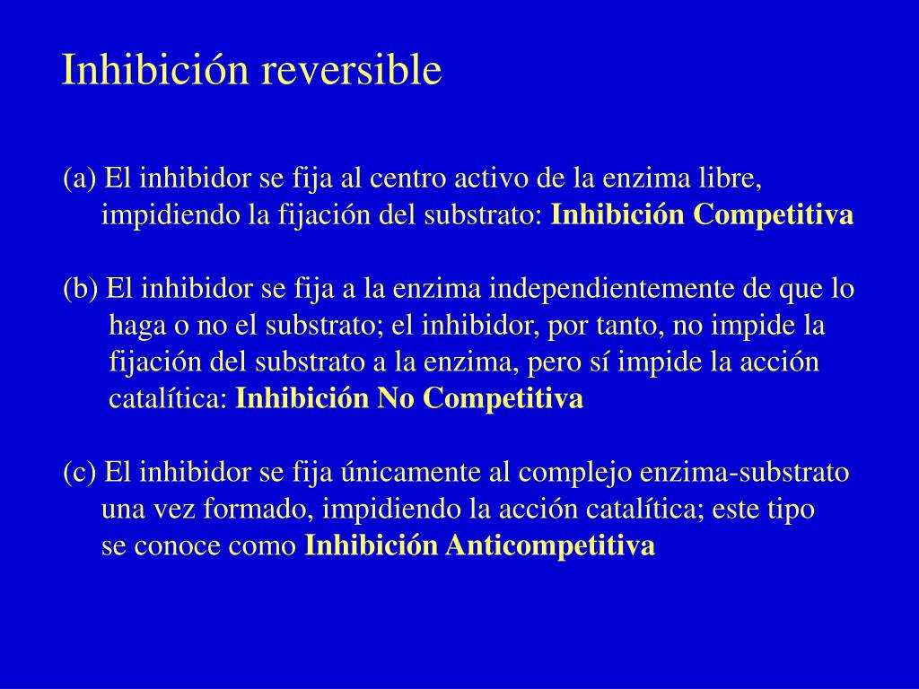 PPT - Inhibición enzimática PowerPoint Presentation, free download - ID ...