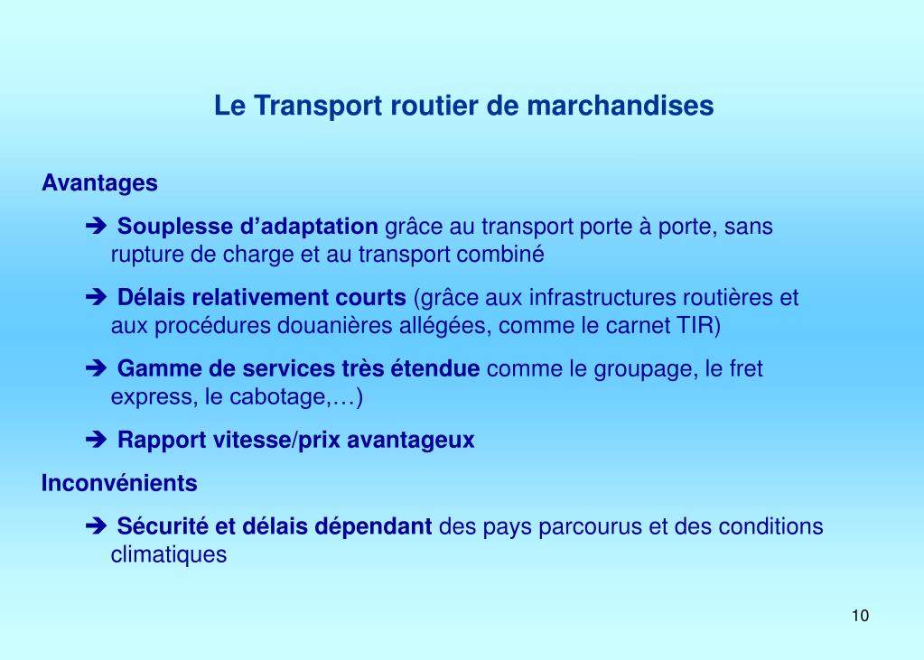 PPT - « Transport routier de marchandises» PowerPoint Presentation ...