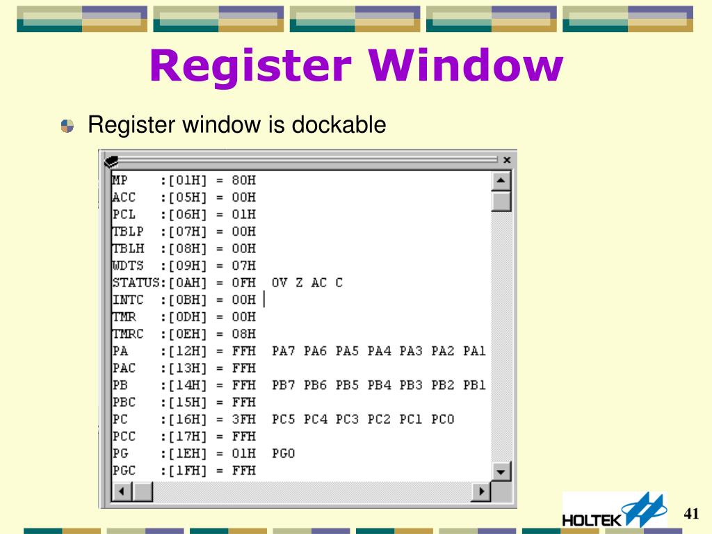 PPT - Introduction to Holtek HT-ICE/HT-IDE3000 PowerPoint Presentation ...