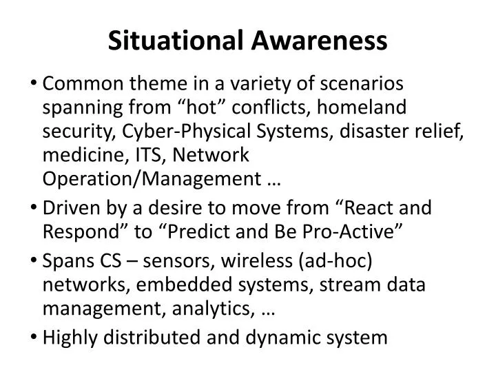 PPT - Situational Awareness PowerPoint Presentation, free download - ID ...